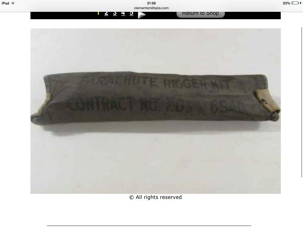 Paratrooper rigger kit - FIELD & PERSONAL GEAR SECTION - U.S. Militaria ...