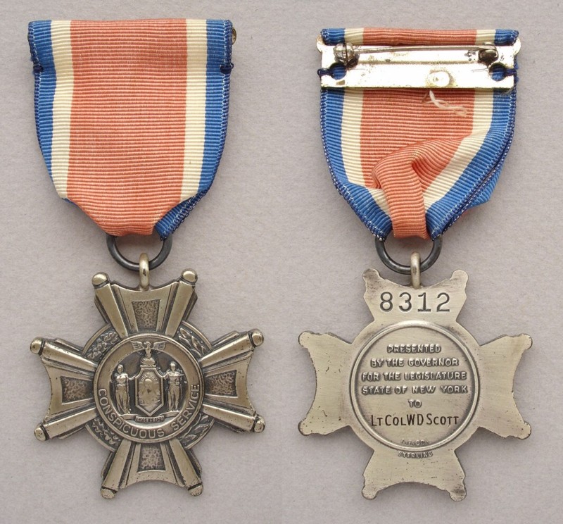 The New York Conspicuous Service Cross. - MEDALS & DECORATIONS - U.S ...