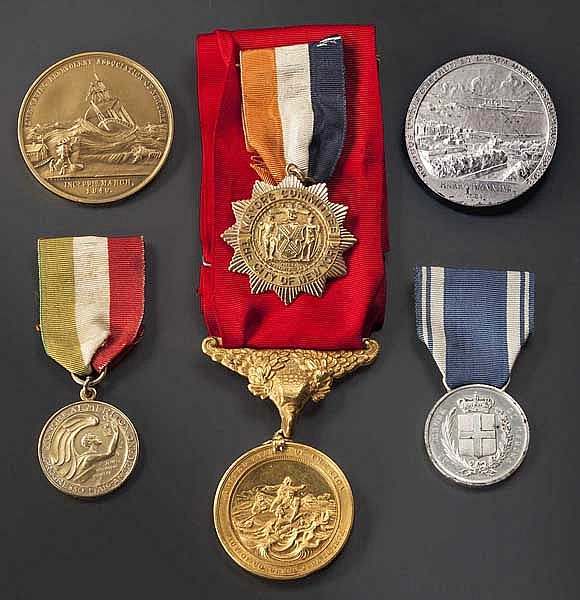 Captain Harry Manning Lifesaving medal set for SS Florida rescue 1929 ...
