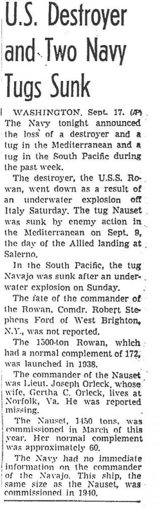 Chief Machinist’s Mate Harold G. Sjostrom, KIA 11 September 1943, USS ...