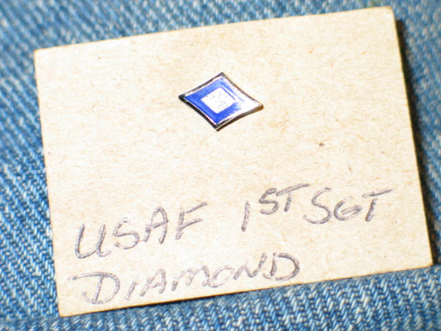 USAF Small 1st Sgt Diamond Pin (Clutch-back) - AIR FORCE (USAAF IS WITH ...