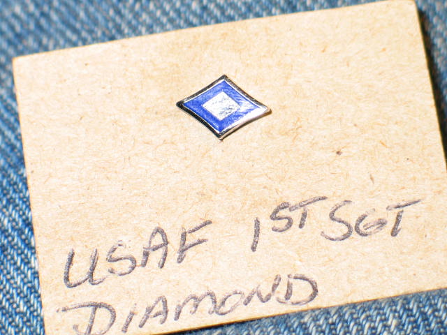USAF Small 1st Sgt Diamond Pin (Clutch-back) - AIR FORCE (USAAF IS WITH ...