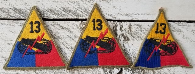 101st Airborne and 13th Armored Patches - ARMY AND USAAF - U.S ...
