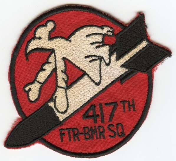 417th Fighter Bomber Squadron patch 1953-1958 - AIR FORCE (USAAF IS ...