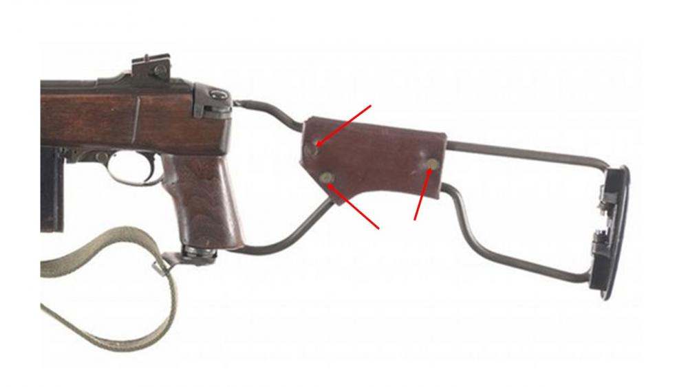 M1 carbine paratrooper folding stock cheek pad rivets - FIREARMS - U.S ...