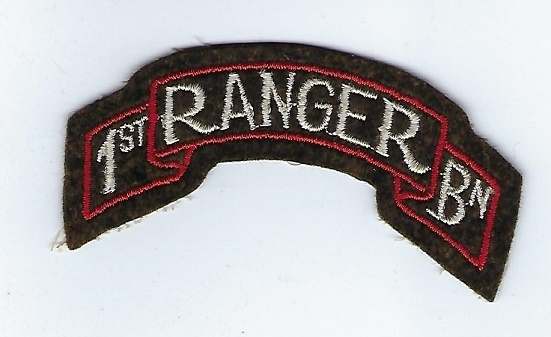 1st Ranger Bn Scroll - ARMY AND USAAF - U.S. Militaria Forum