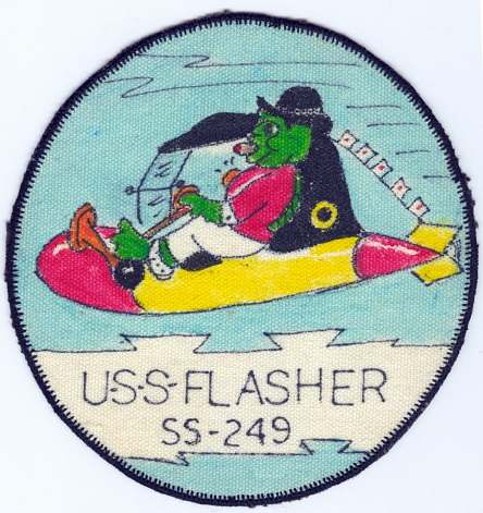 UNUSUAL USS FLASHER SS-249 Pkt PATCH - Handmade? - NAVY, COAST GUARD ...
