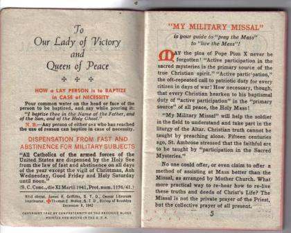 Military Missal - EPHEMERA, PHOTOGRAPHS & MILITARY ARTWORK - U.S ...