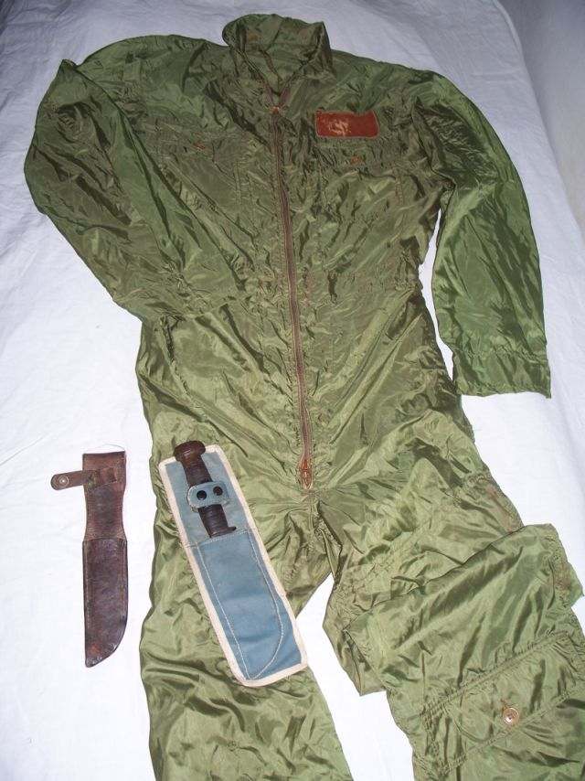 Late ww2 USN Nylon Flying Suit with rigger knife pocket - FLIGHT ...
