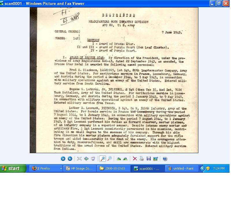 Grandfather's Bronze Star -RESTRICTED- Paper - EPHEMERA, PHOTOGRAPHS ...