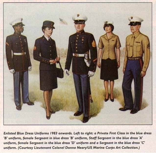 1980s United States Marine Corps uniform prints - EPHEMERA, PHOTOGRAPHS ...