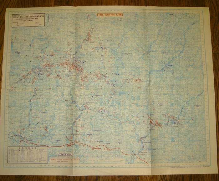 Map of The GOTHIC LINE - EPHEMERA, PHOTOGRAPHS & MILITARY ARTWORK - U.S ...