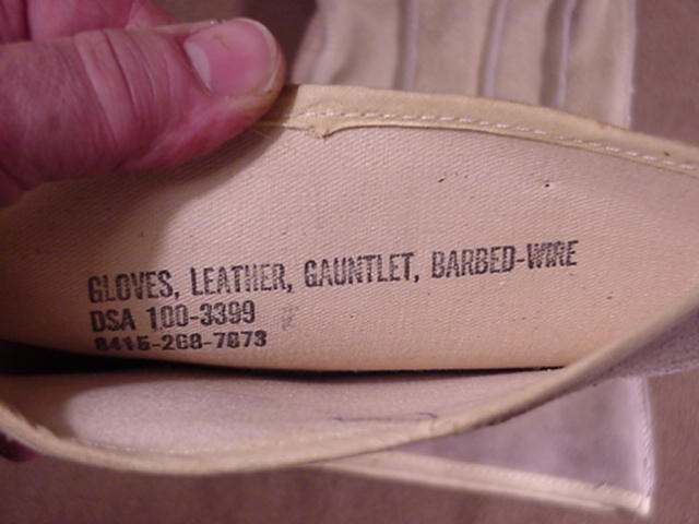 USMC BARB WIRE GLOVES - FIELD & PERSONAL GEAR SECTION - U.S. Militaria ...