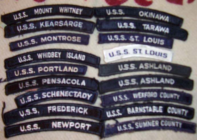 US Navy Ships Rocker Tabs - NAVY, COAST GUARD AND OTHER SEA SERVICES ...