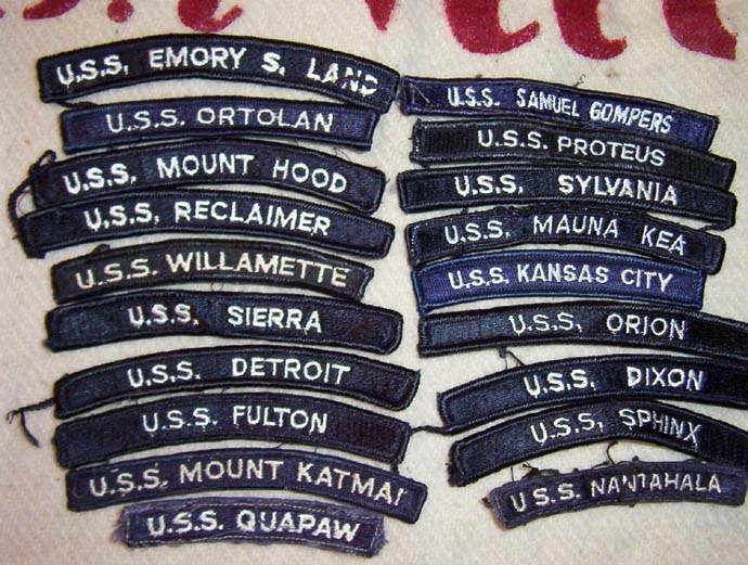 US Navy Ships Rocker Tabs - NAVY, COAST GUARD AND OTHER SEA SERVICES ...