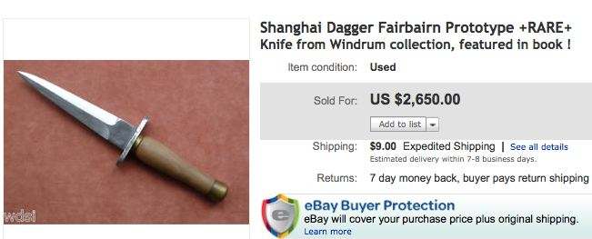 Shanghai Dagger Fairbairn Prototype - EDGED WEAPONS - U.S. Militaria Forum