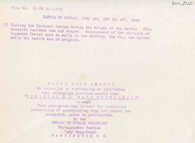 Midway flag raising original WWII photo - EPHEMERA, PHOTOGRAPHS ...