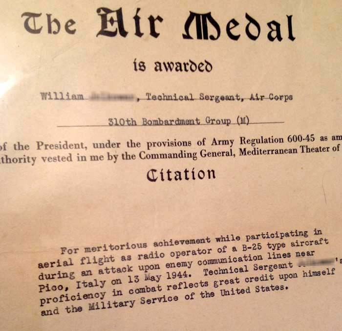 60 mission B-25 radio operator/gunner grouping - GROUPINGS PAGE - U.S ...