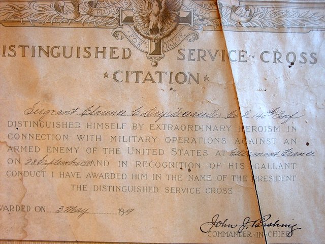 WW1 posthumous Distinguished Service Cross - MEDALS & DECORATIONS - U.S ...