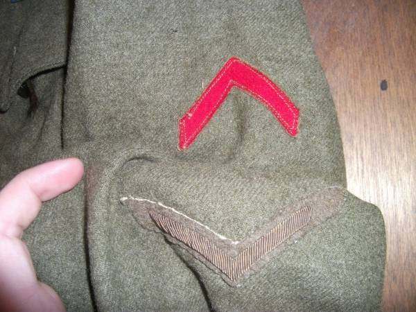 AEF Service Coat. Cook Pvt., Spec. 1285 - (1917-1919) WORLD WAR ONE ...