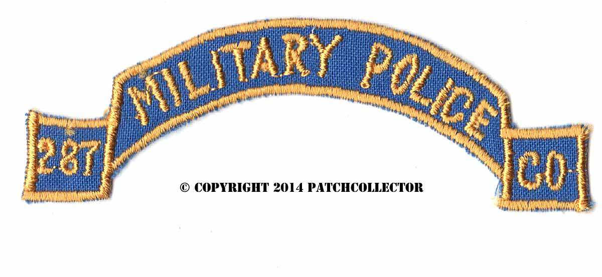 A German made(?) 287th Military Police Company Scroll - ARMY AND USAAF ...