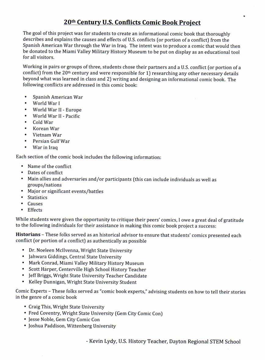 20th Century U.S. Conflicts comic book - MISC MILITARIA - U.S ...