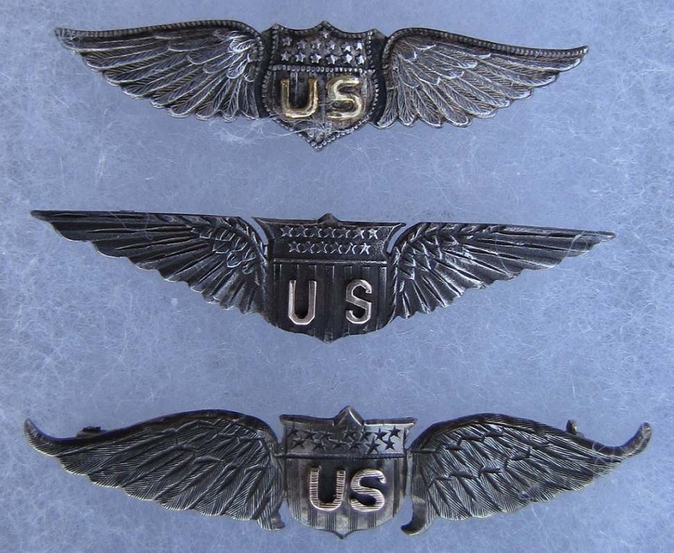 Small and Smaller WWI era US Air Service wings - WING BADGES - U.S ...