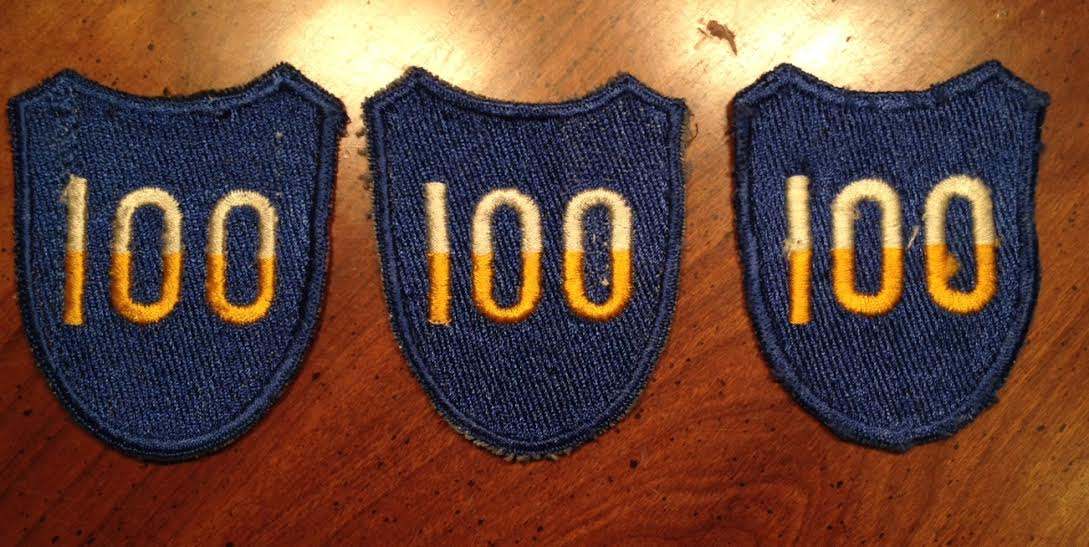 British Made 100th Infantry Division Patches - ARMY AND USAAF - U.S ...