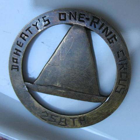 Unknown Doherty's One Ring Circus 258th Brass Badge - ARMY (INCLUDING ...