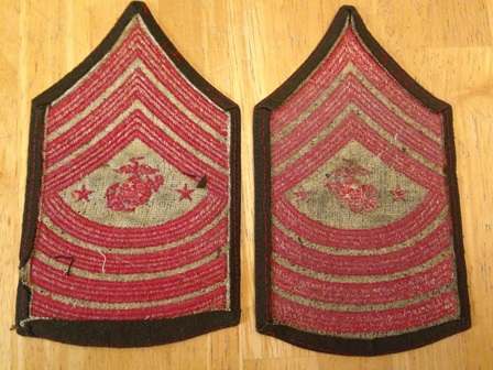USMC chevrons red on olive - MARINES - U.S. Militaria Forum