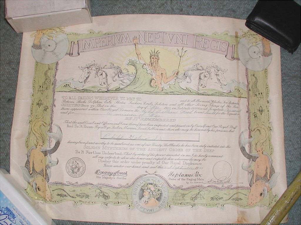 USS Belleau Wood (CVL-24) Neptune Certificate - MILITARY SHIPS AND ...