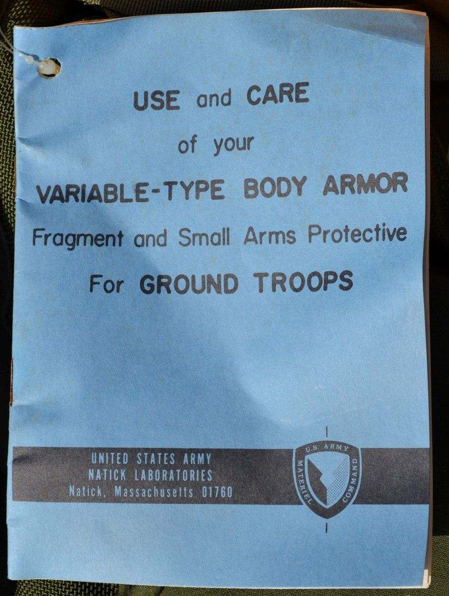 Vietnam 1969 Variable Type Body Armor for Ground Troops-NEW In Issue ...