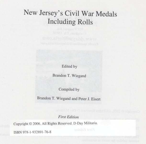New Jersey 1st Defenders Civil War Medals - MEDALS & DECORATIONS - U.S ...