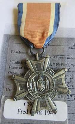 The New York Conspicuous Service Cross. - MEDALS & DECORATIONS - U.S ...