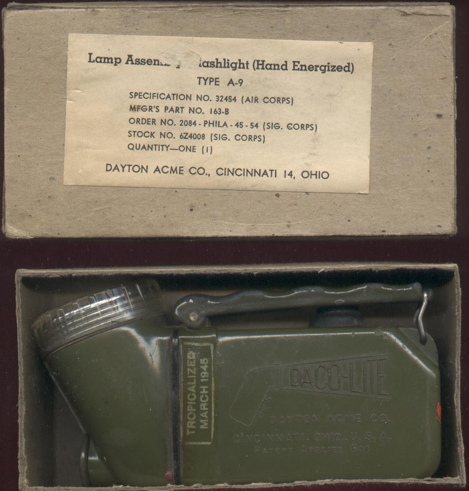 Daco-Lite, hand operated flash light - FIELD & PERSONAL GEAR SECTION ...