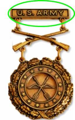 US Army Distinguished Marksmanship Badge - In Gold - ARMY (INCLUDING ...