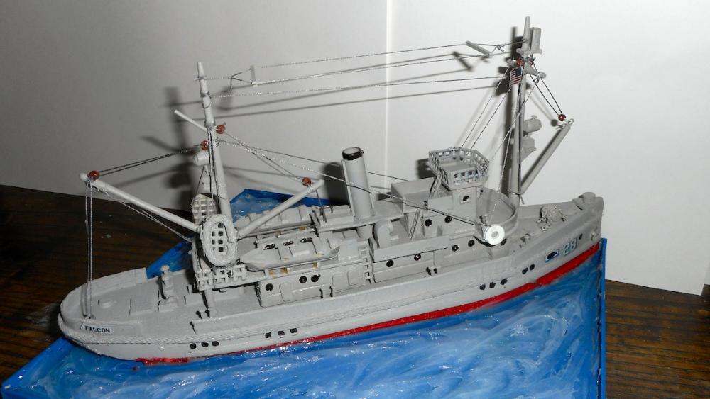 1:187 Scratchbuilt Submarine Rescue Ship USS Falcon (AM 28), 1927 ...