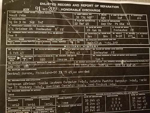 WW2 86th ID 342nd Infantry Group - GROUPINGS PAGE - U.S. Militaria Forum