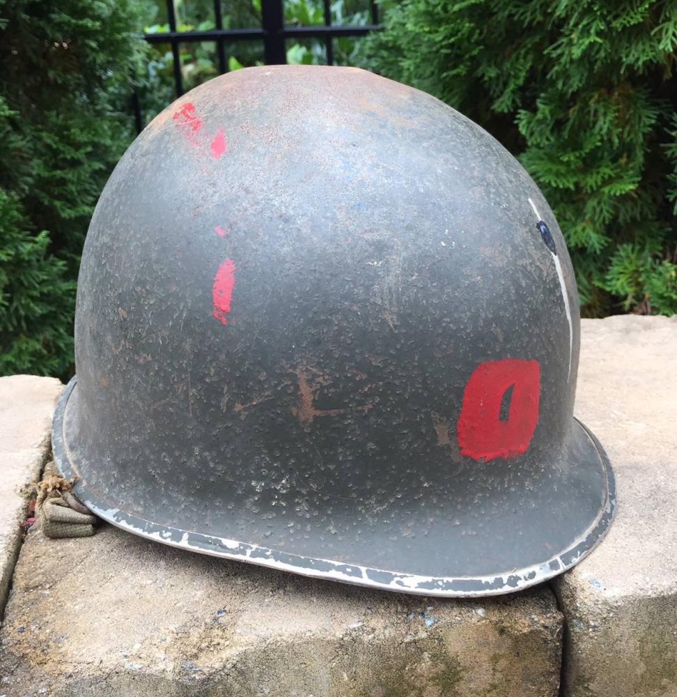 WWII MP M1 Helmet; Interesting Markings for ID - M-1; M-1C & M-2 ...