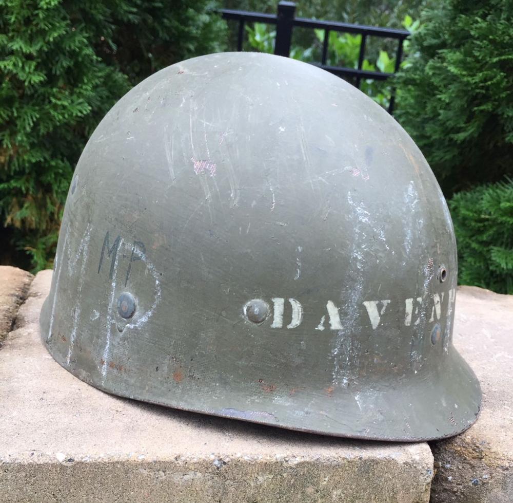 WWII MP M1 Helmet; Interesting Markings for ID - M-1; M-1C & M-2 ...