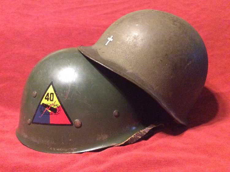 40th Armored Division Chaplains helmet - M-1; M-1C & M-2 HELMETS - U.S ...