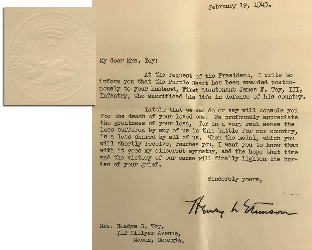 Purple Heart 502nd PIR Lt KIA Bastogne - MEDALS & DECORATIONS - U.S ...