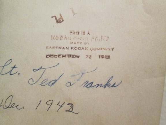 Rare Early WW2 color photo Lt. Ted Franks Dec. 1943 - EPHEMERA ...