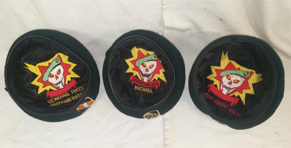 Extremely rare one of a kind Vietnam MACV SOG SF berets with beautiful ...