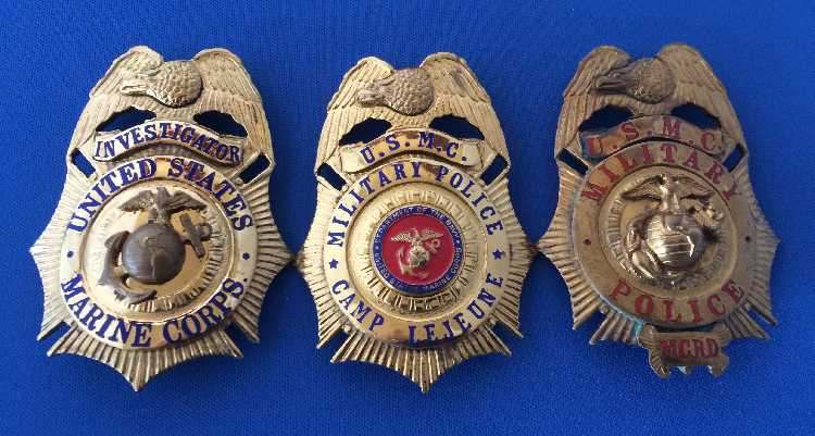 USMC MP badges - BADGES, AWARDS, DUI, AND COLLAR BRASS - U.S. Militaria ...