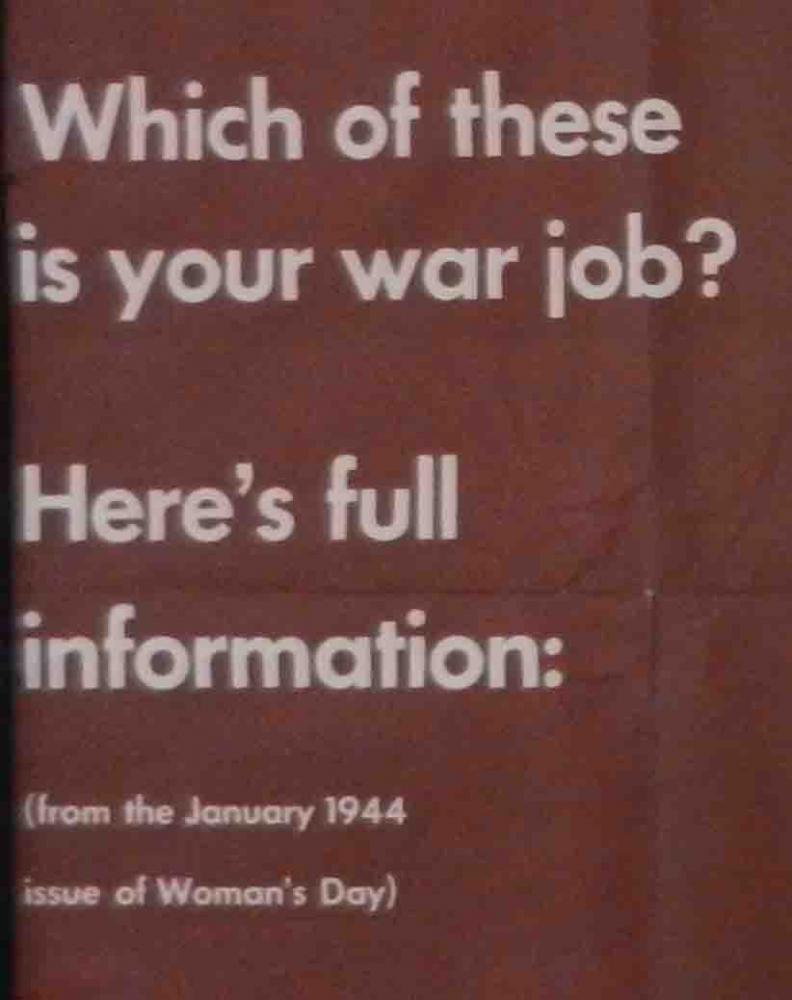 Woman's Day Magazine War Job Poster 1944 - WOMEN'S SERVICES - U.S ...