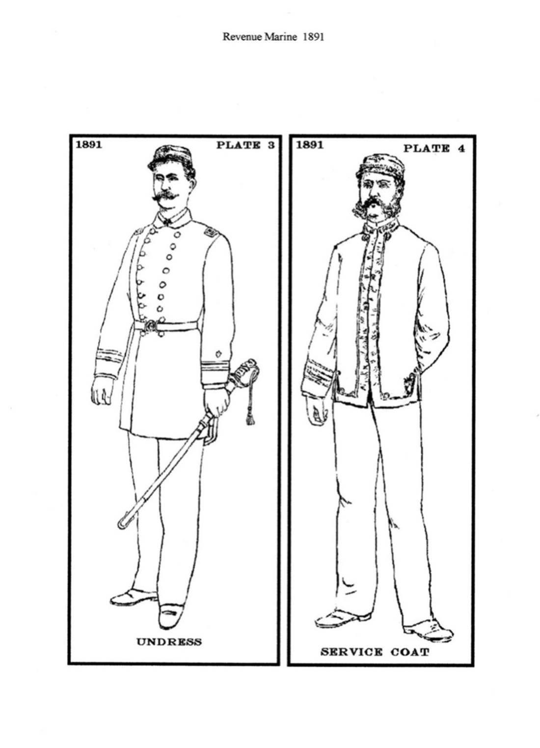1891 Revenue Marine Uniform Regulations - UNIFORMS - U.S. Militaria Forum