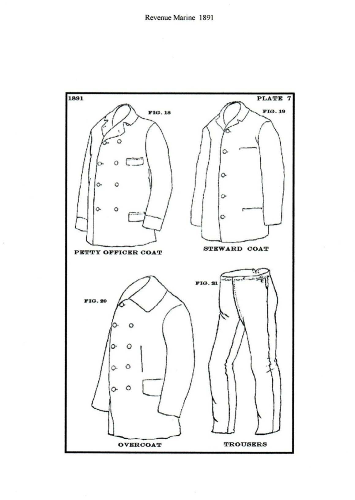 1891 Revenue Marine Uniform Regulations - UNIFORMS - U.S. Militaria Forum