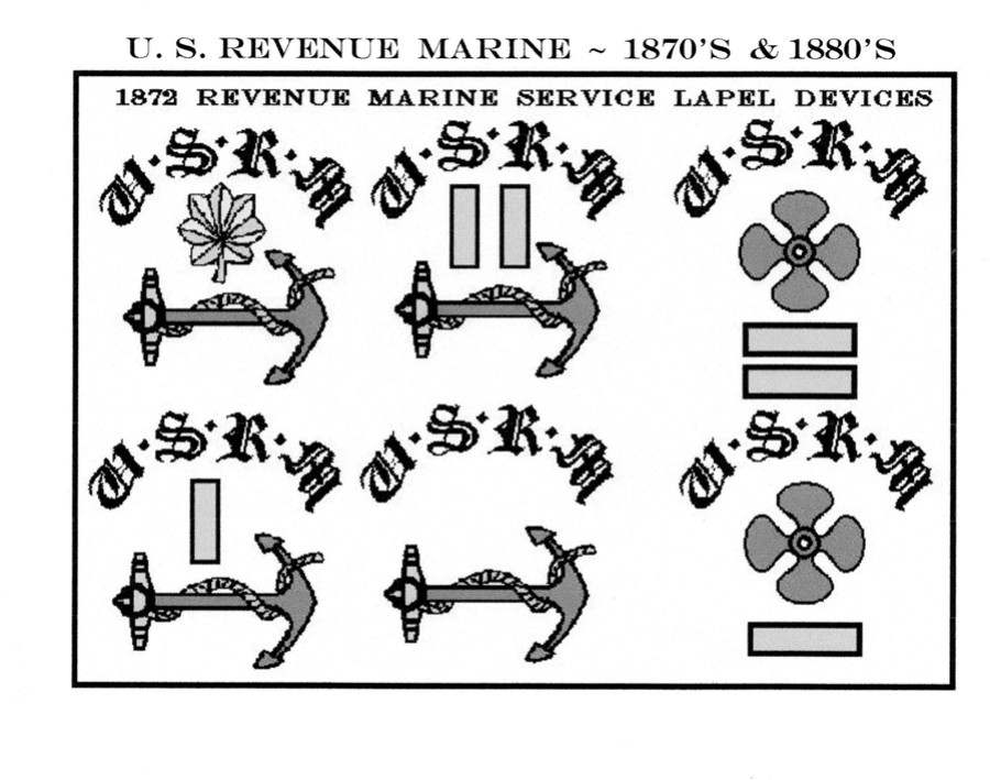 1840-1907 U.S.Revenue Cutter Service rank insignia - NAVY, COAST GUARD ...