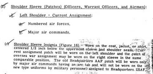 USAF insignia regulations. - AIR FORCE (USAAF IS WITH ARMY) - U.S ...
